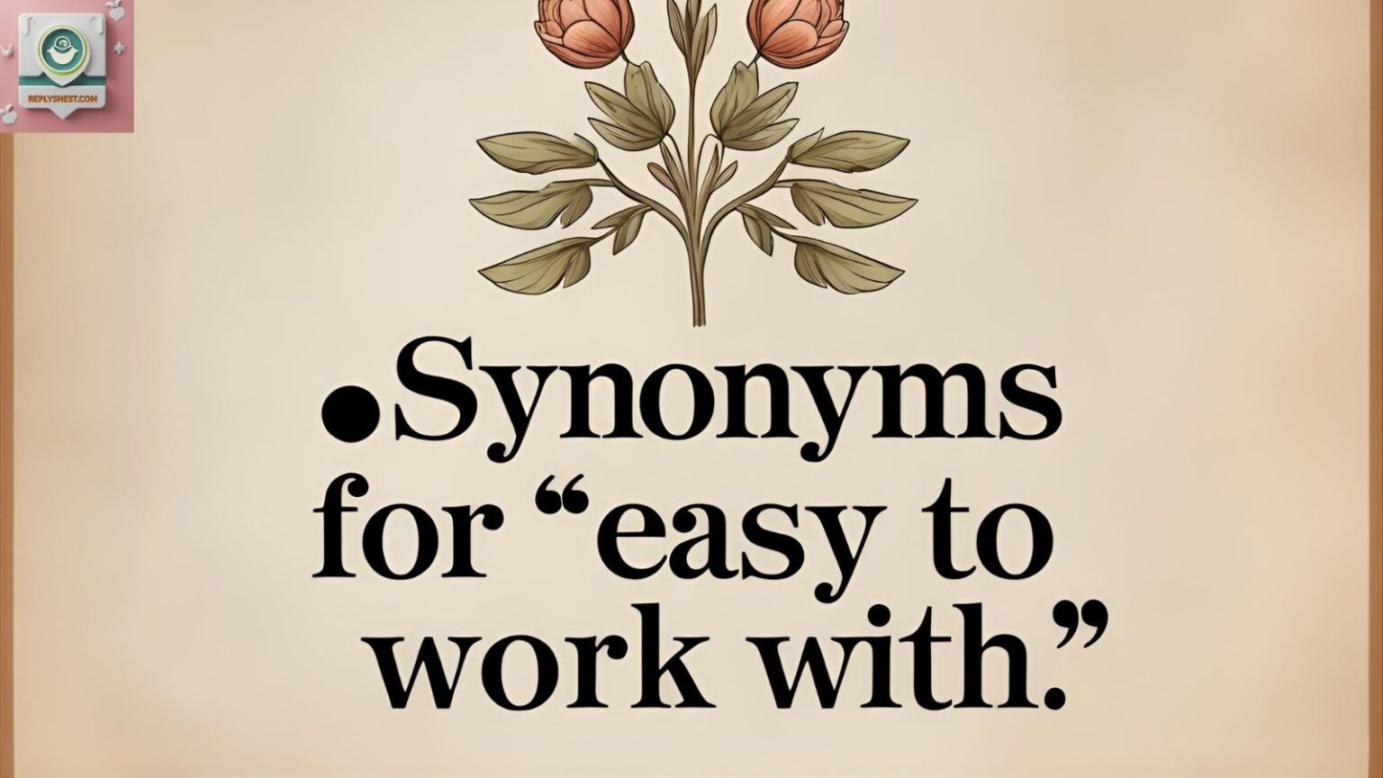 30 Synonyms For “Easy To Work With”