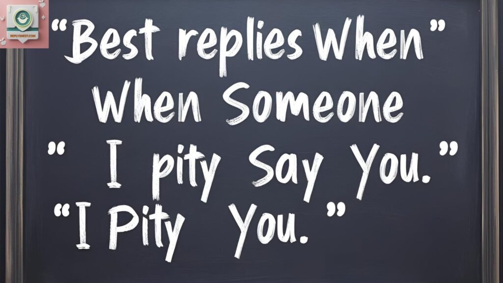30 Best Replies When Someone Says “I Pity You”